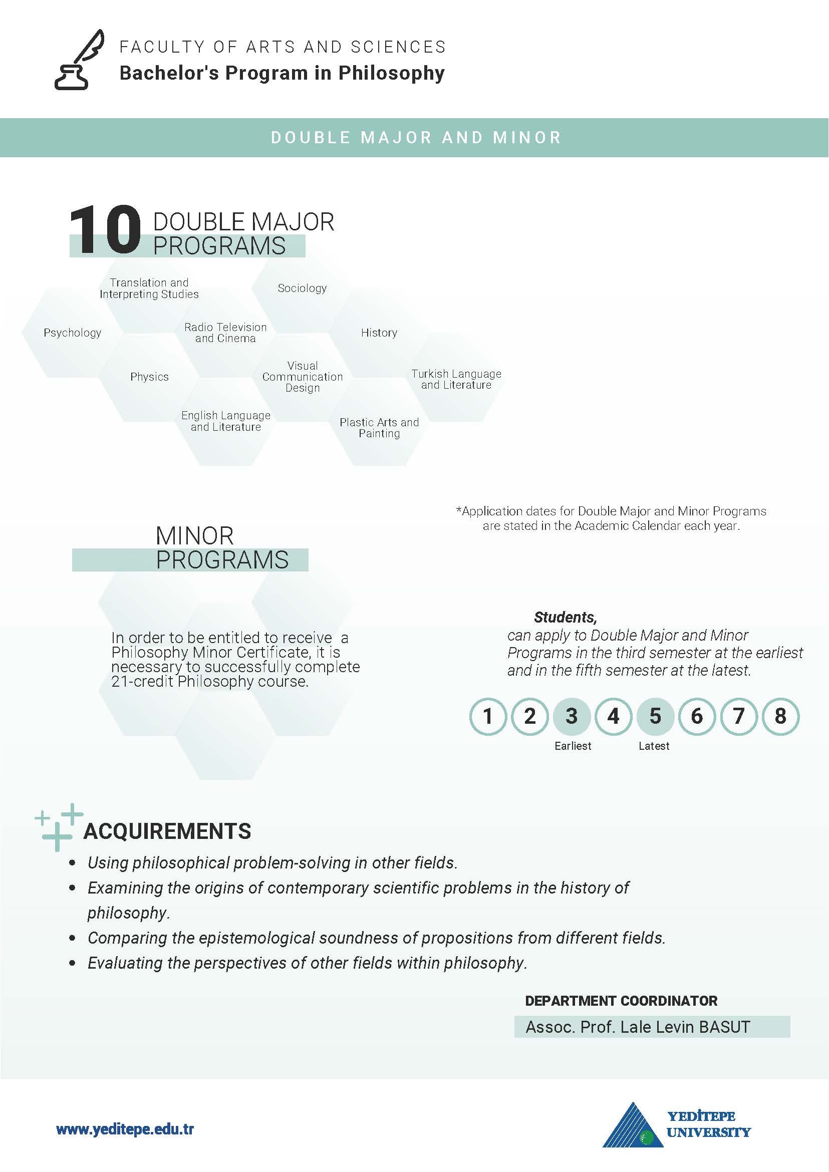 Double Major & Minor Programs | Yeditepe University